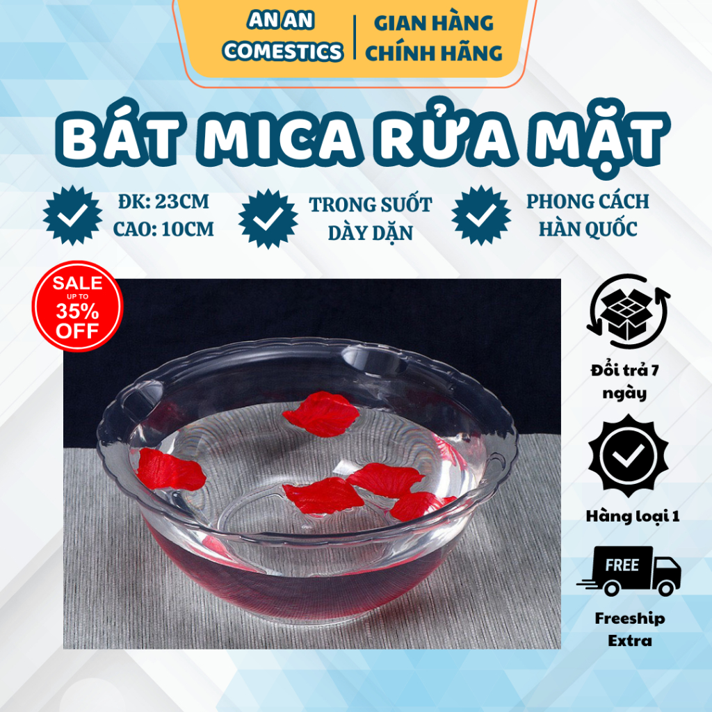 Bát Rửa Mặt Spa MICA Trong Suốt Phong Cách Hàn Quốc Rộng 23cm Sâu 10cm ...