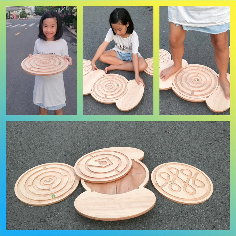 ANHA KIDS Ván cong bập bênh, ván cong Montessori, Ván thăng bằng mê ...