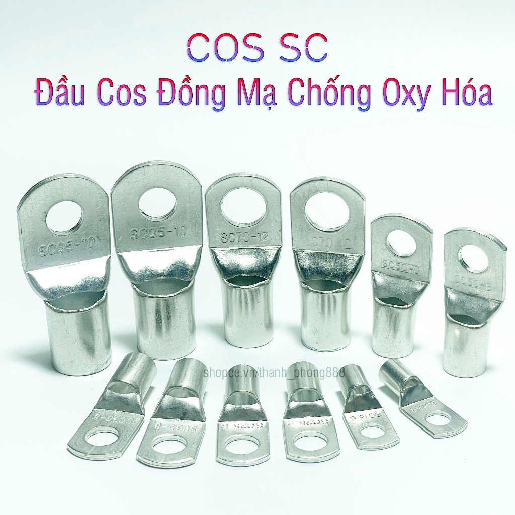 Đầu Cos SC Bằng Đồng Mạ Si Chống Oxi Hóa Các Loại Túi 100 Cái | Shopee ...