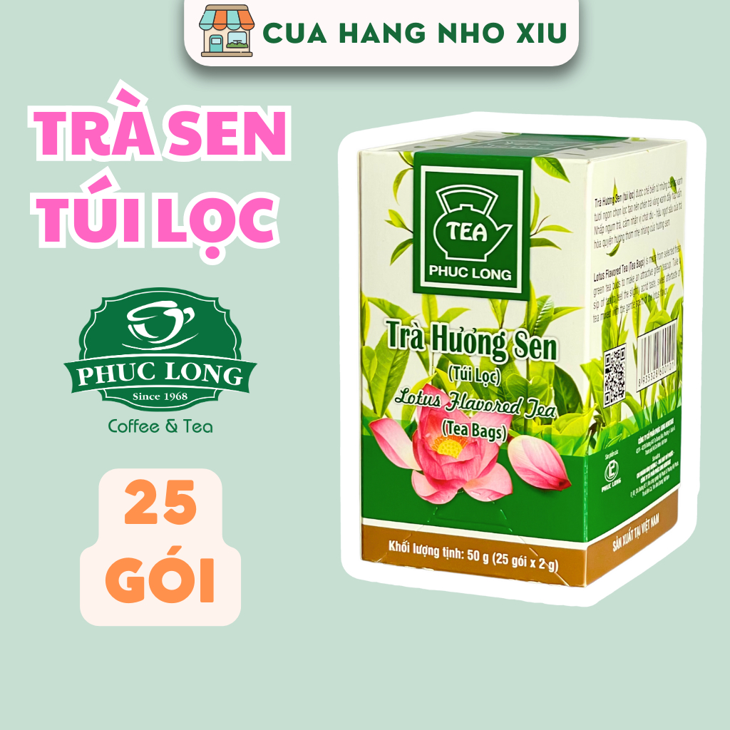 Trà Sen Túi Lọc Phúc Long 25 gói x 2g - Trà Phúc Long Túi Lọc Hương Sen ...