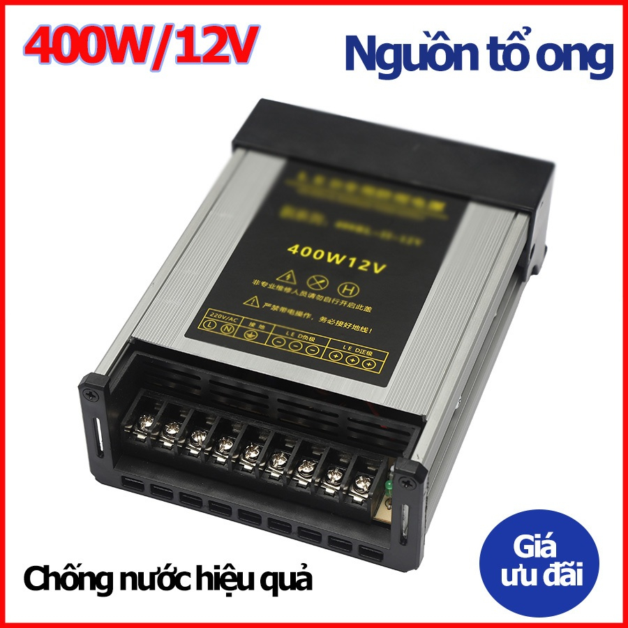Nguồn led 12v 33A (400W) vỏ nhôm ngoài trời, Nguồn 12V 400W | Shopee ...