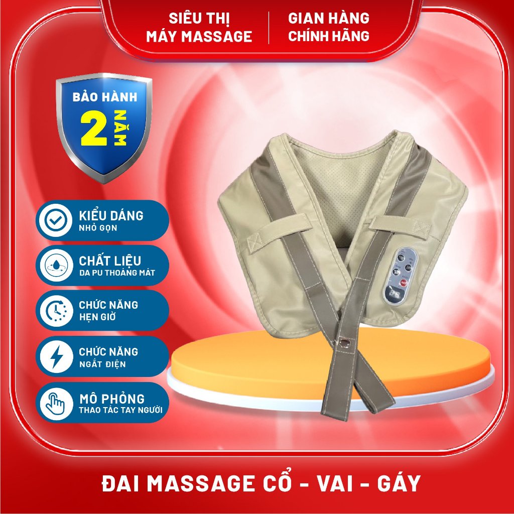 Máy Massage đấm Lưng Vai Cổ Gáy đai Massage đấm Lưng Cao Cấp Giảm Căng Thẳng Mệt Mỏi Bảo Hành