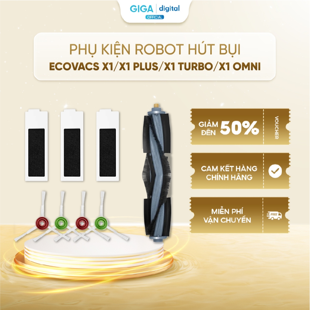 Phụ kiện chính hãng robot hút bụi Ecovacs X1/X1 PLUS/X1 TURBO/X1 OMNI ...