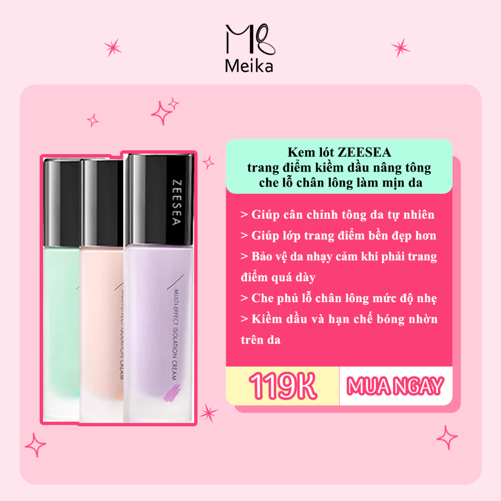 [FREESHIP] Kem lót ZEESEA trang điểm kiềm dầu nâng tông che lỗ chân lông làm mịn da 30g | Shopee ...