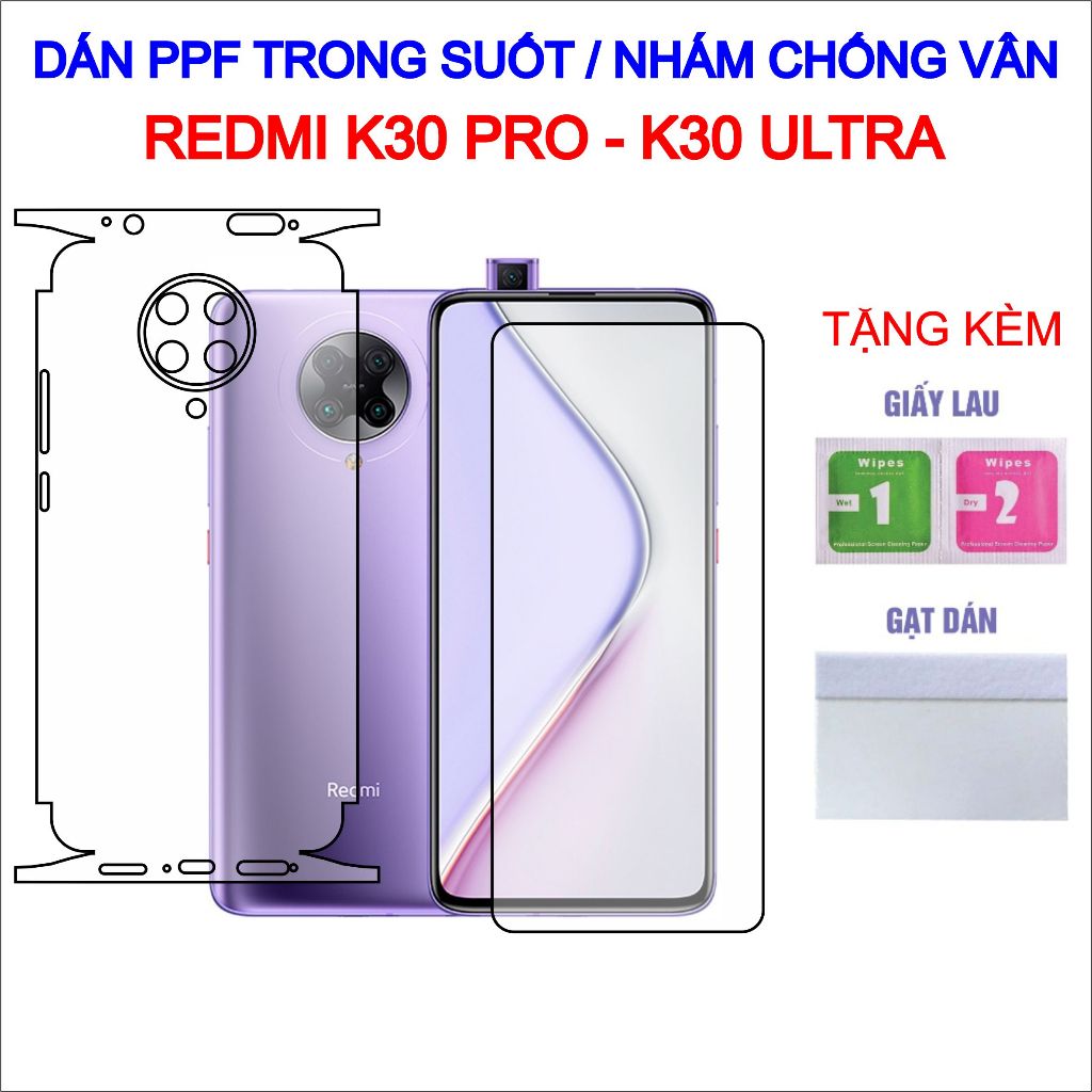 Dán PPF Xiaomi Redmi K30 Pro, Redmi K30 Ultra full lưng viền, màn hình | Shopee Việt Nam