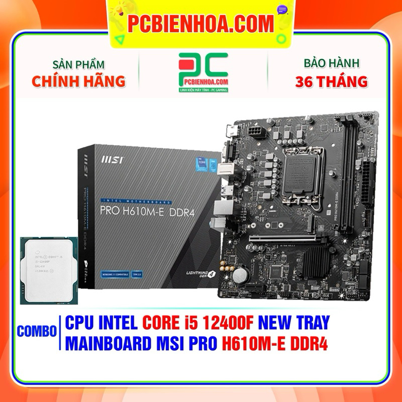 Combo I5 12400F Tray + H610M E BH 36T | Shopee Việt Nam