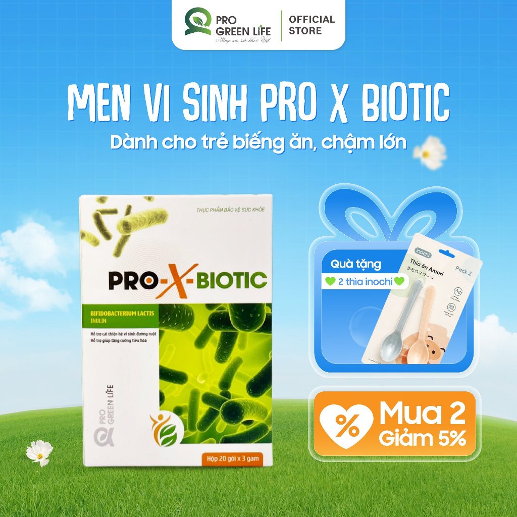 Men vi sinh Pro X Biotic - hộp 20 gói - giúp bổ sung lợi khuẩn cho hệ ...