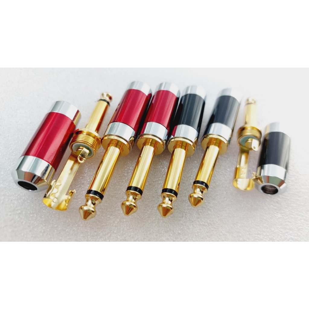 Đầu jack 6 ly xịn . Rắc 6.5mm mono chân đồng mạ vàng, đuôi rắc vừa dây ...