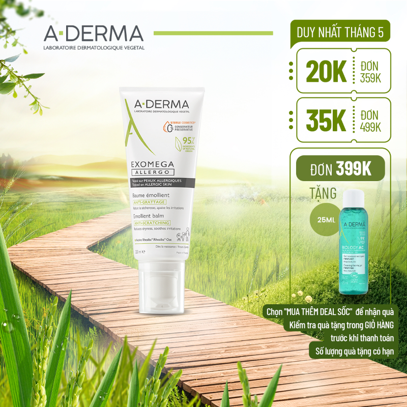 Kem dưỡng ẩm dành cho da mặt và cơ thể giúp da mềm mại A-DERMA Exomega ...