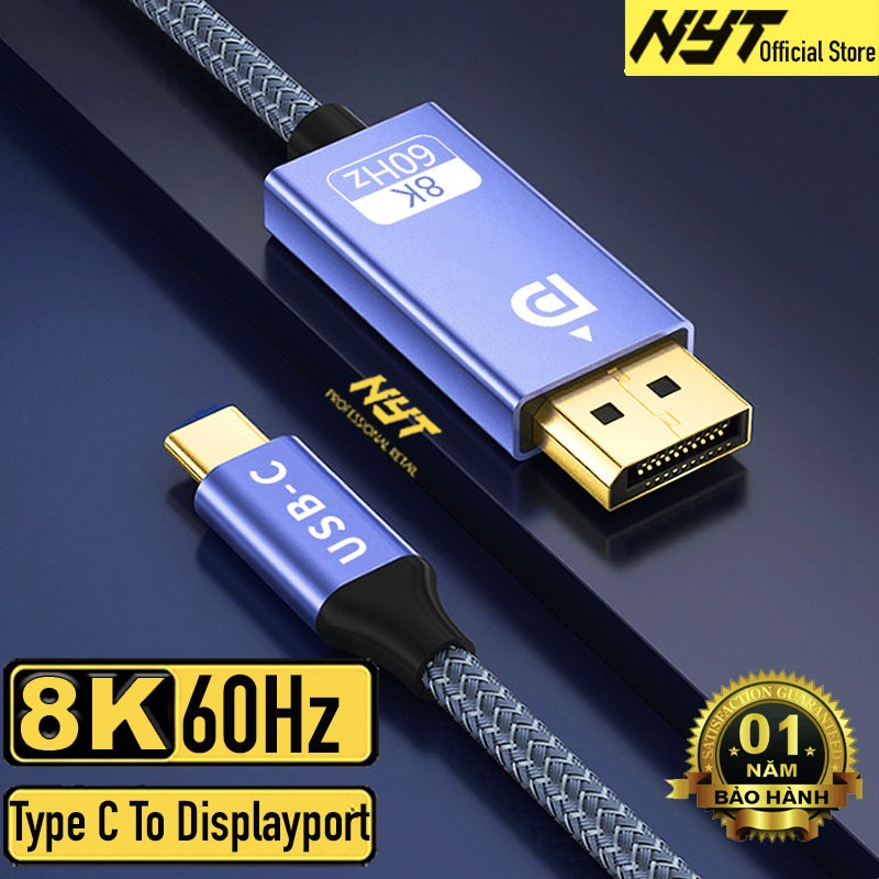 Dây Type C To Displayport 8K 60Hz Chính Hãng NYT N51 Bảo hành 12T Đổi ...