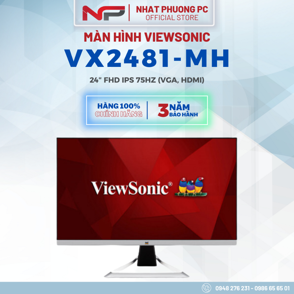 Màn hình Viewsonic VX2481-MH 24″ FHD IPS 75Hz (VGA, HDMI) | Shopee Việt Nam