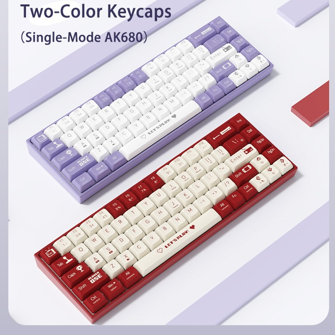 Bàn Phím Cơ Ajazz AK680 , LED Rainbow, Hotswap Rivet, Red Switch Êm Ái, Cắm Dây Type-C. | Shopee ...