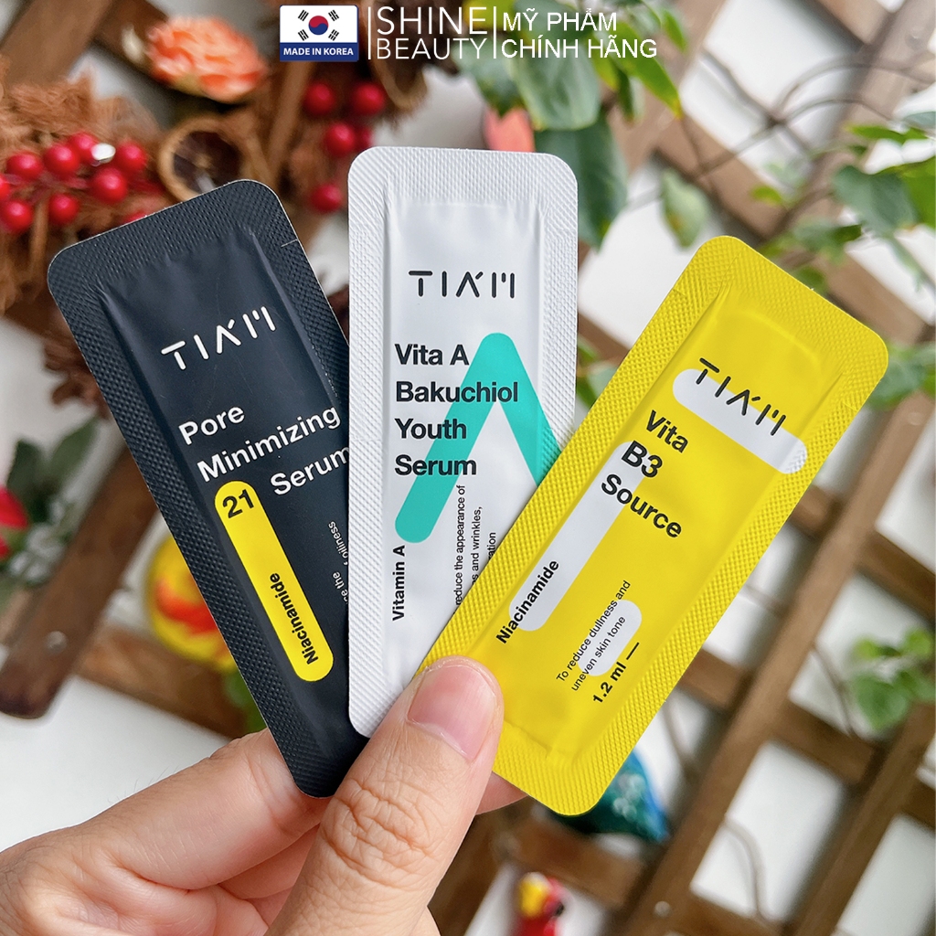 Sample Serum TIAM 1,2ml, mẫu thử TIAM, tinh chất TIAM Vita B3 ...