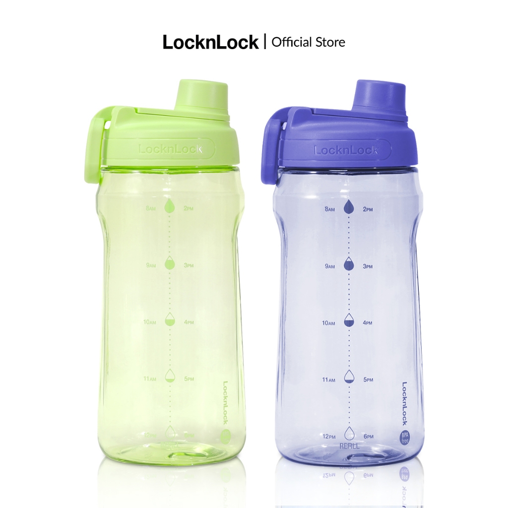 Bình nước nhựa LocknLock Active Large Bottle 1.5L có tay cầm gấp gọn ...