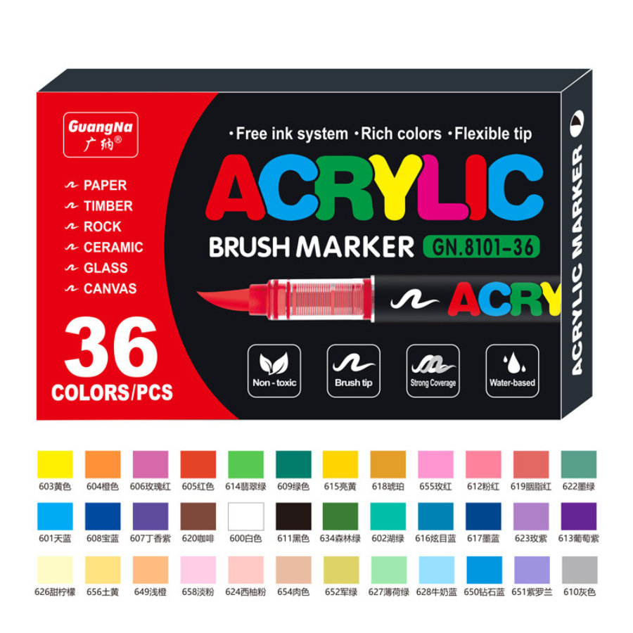 Acrylic marker Guangna 8101 DecorMe màu acrylic marker brush chính hãng ...