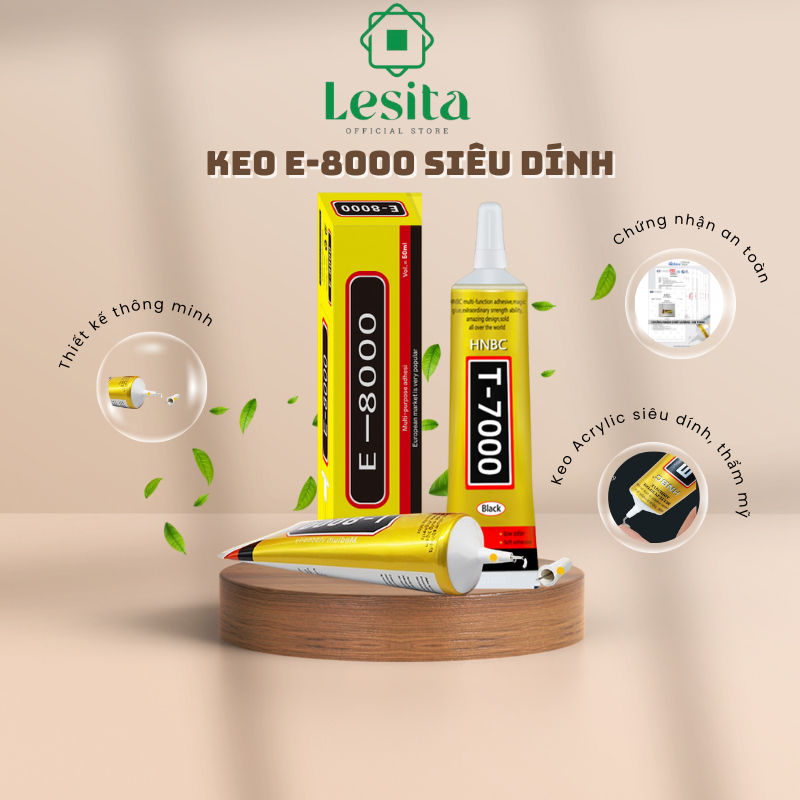 Keo E8000 LESITA 50ml Bulaien Siêu Dính, Dán Thủ Công, Gioăng Màn hình ...