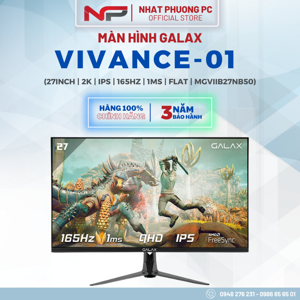 Màn hình 2K Galax Vivance-01 (27inch | 2K | IPS | 165Hz | 1ms | Flat | MGVIIB27NB50) | Shopee ...