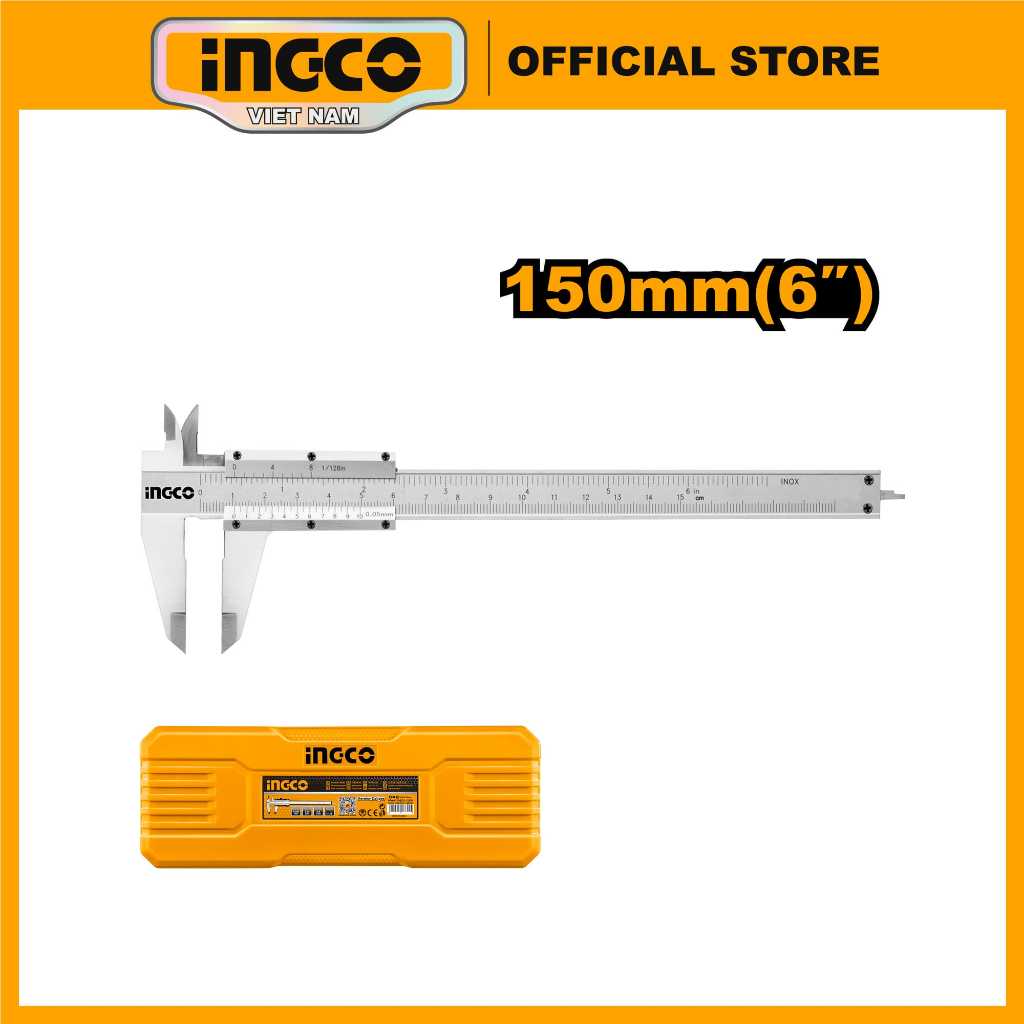 Thước kẹp INGCO HVC01150 thép cacbon phạm vi đo 0-150mm hệ đo inch, mm ...