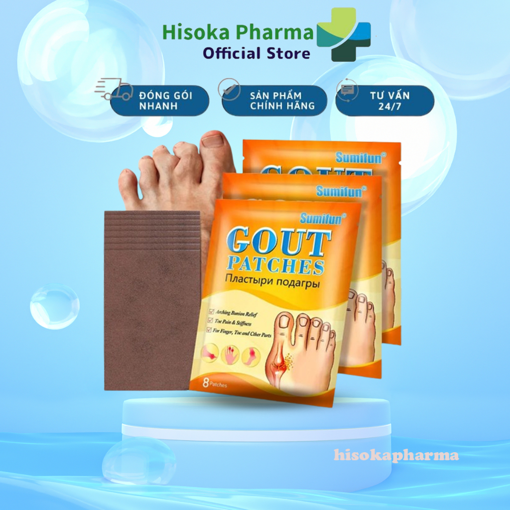 Combo 8 Miếng Dán Xương Khớp, Giảm Xương Đau Gút Gout Patches - Nhập ...