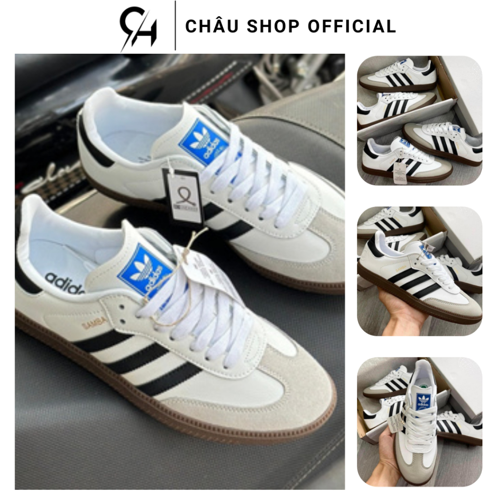 Giày_Adidas Samba Đế Thấp Màu Trắng, Giày_Adidas Samba Màu Trắng Nam Nữ ...