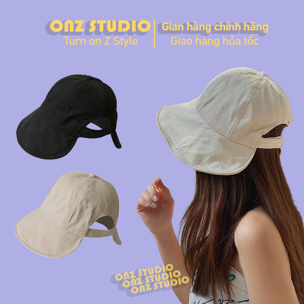 Nón chống nắng ONZ STUDIO - Mũ xô, nón vành rộng mỏng nhẹ thoáng mát chống tia UV MB13 | Shopee ...