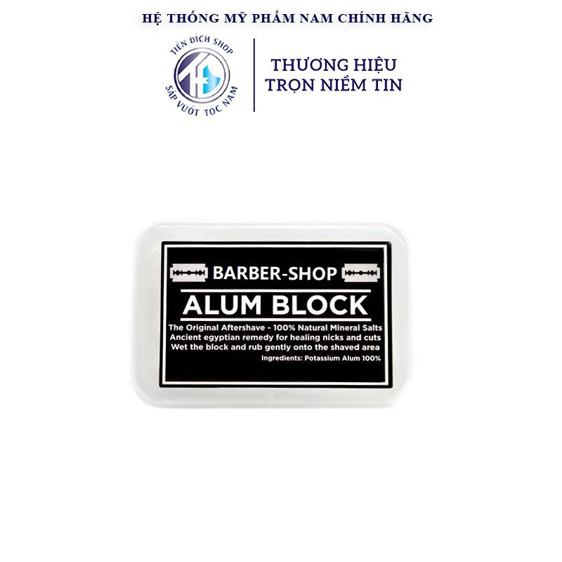 Phèn nhôm Barber-shop Alum Block 100g cho da sau cạo râu | Shopee Việt Nam