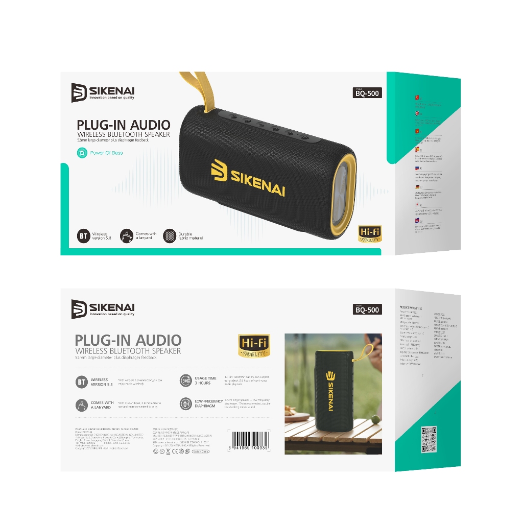 (SIKENAI) Loa bluetooth chính hãng BQ-500 phiên bản AB5.3 | Shopee Việt Nam