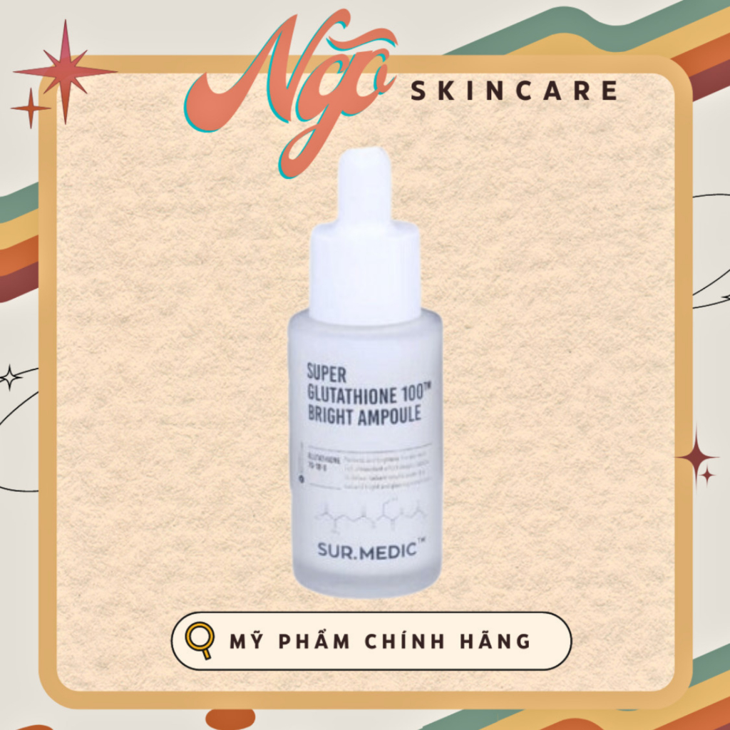 Serum Dưỡng Trắng Căng Bóng Da Surmedic Super Glutathione Bright Ampoule 32ml | Shopee Việt Nam