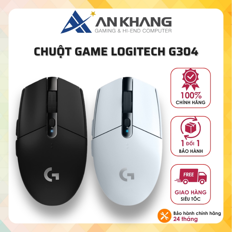 Chuột game không dây Logitech G304 kết nối đầu thu USB Nhẹ 6 Nút Bấm ...