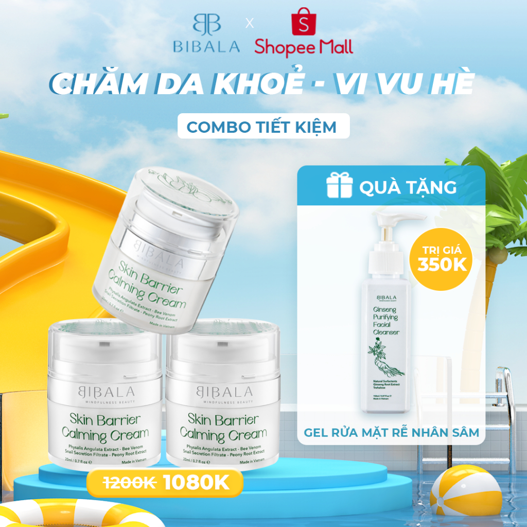 COMBO 3 Lọ Kem dưỡng Chăm Sóc Da phục hồi, lành thương và làm giảm kích ứng BIBALA SKIN BARRIER ...