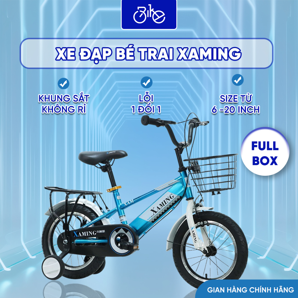 Xe Đạp Cho Bé Trai Dung Bike Official - Xe Đạp Bé Trai Full Box Đầy Đủ Phụ Kiện, Có Bánh Phụ Cho ...