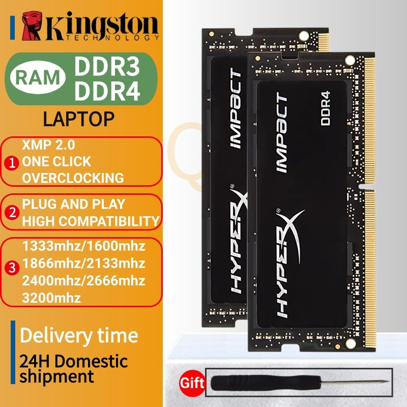 Kingston Hyperx Ram Laptop DDR4/DDR3L 4GB 8GB 16GB 1600/2133/2400/2666/3200mhz (Samsung/Kingston ...