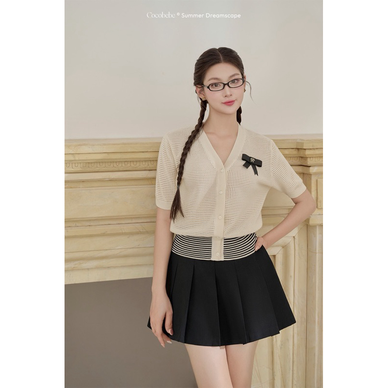Áo Len Cổ Tim + Chân Váy Ngắn Lito Cocobebe | Shopee Việt Nam