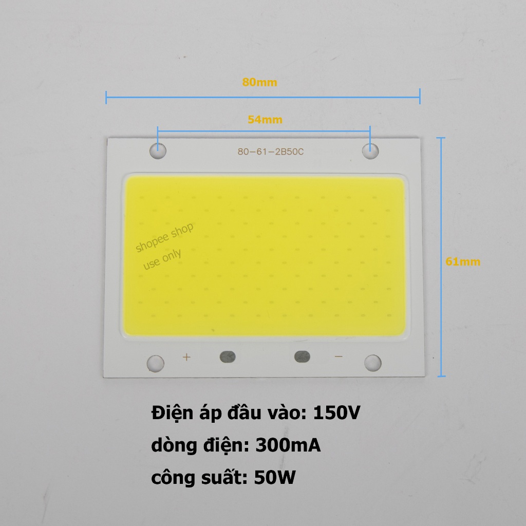 chip LED COB 50W 100W 150W 200W cao áp 150V Ánh sáng Trắng, Vàng | Shopee Việt Nam