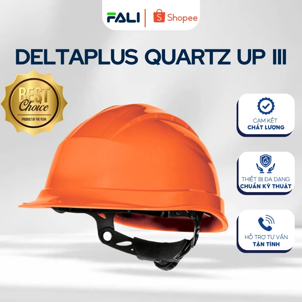 Mũ bảo hộ lao động cao cấp Deltaplus Quartz Up III Pháp, nón bảo hộ lao ...