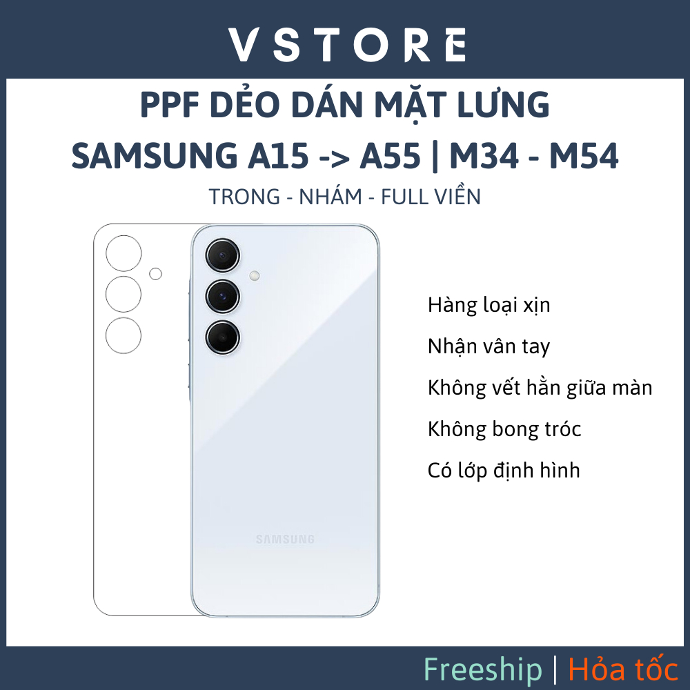 PPF Mặt lưng Samsung A55 A54 M54 A53 A52 A35 A34 M34 A25 M24 M14 | Shopee Việt Nam