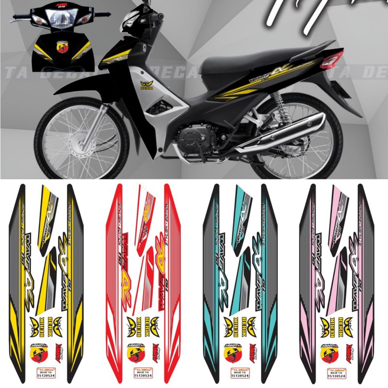 Tem xe WAVE 110 mẫu kẻ mới tem 4 lớp chống nước chống phai màu | Shopee ...