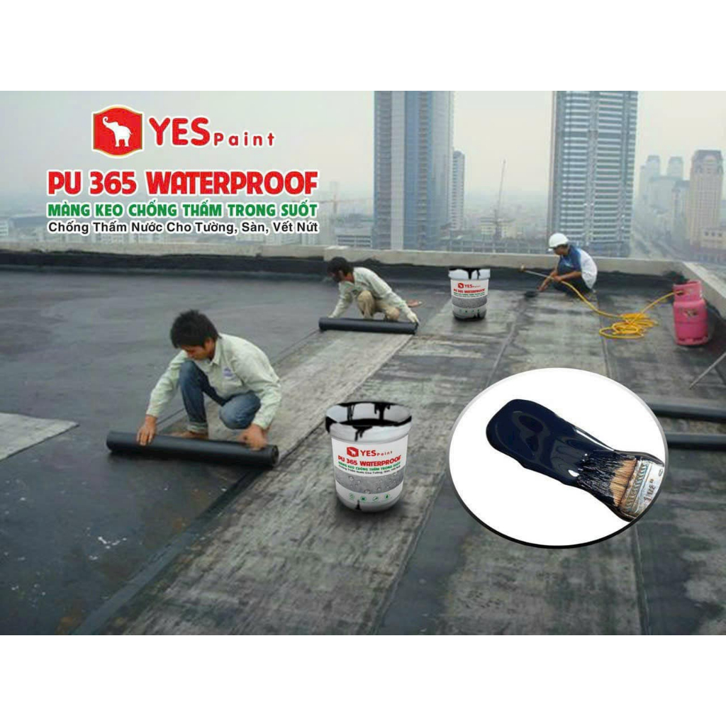 PU 365 WATERPROOF keo chống thấm, chống thấm nước cho tường, sàn, vết ...