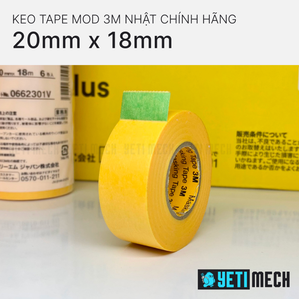 Keo tape 3M Nhật 243J Plus Chính hãng | đv: 1 cuộn | Băng keo giấy tape mod bàn phím cơ | Yeti ...