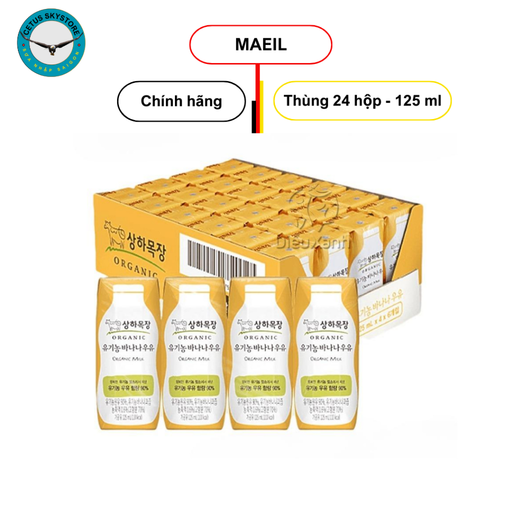 [Thùng 24 Hộp] Sữa tươi MAEIL ORGANIC Milk vị chuối 125ml - Sangha Farm Hàn Quốc | Shopee Việt Nam