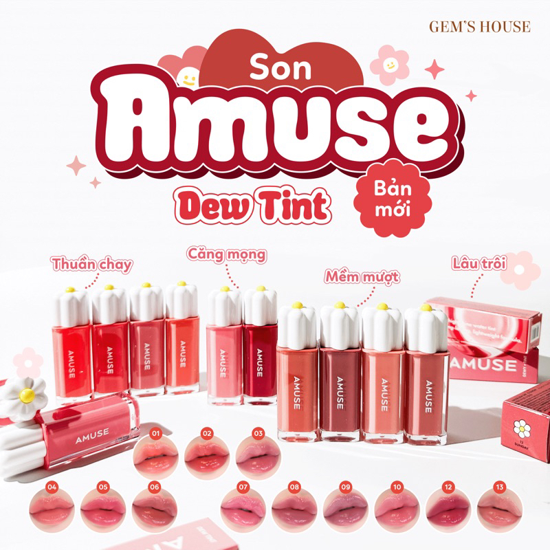Son Amuse Dew Tint 12 Màu | Shopee Việt Nam