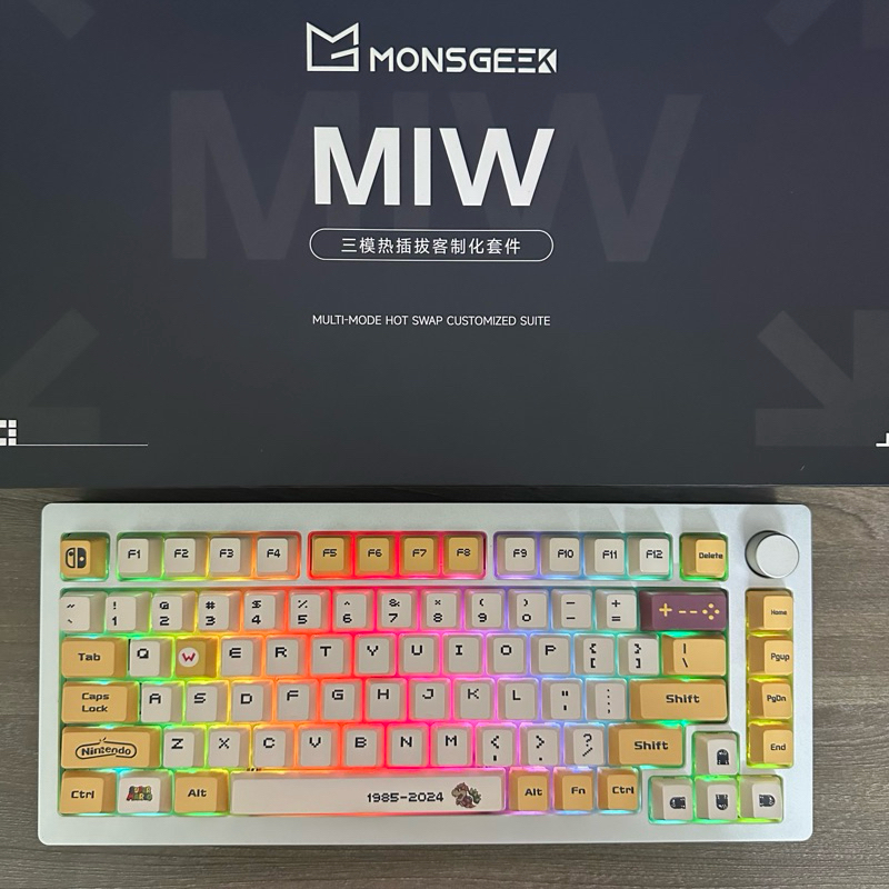 Bàn Phím Cơ không dây M1W Anode 3 mode mạch xuôi (Nhôm CNC, Gasket ...