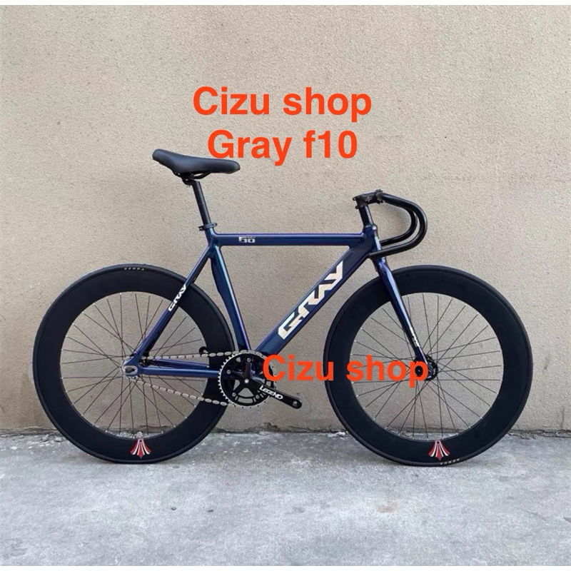 xe đạp thể thao fixed gear gray f10 hàng chính hãng, tặng nhiều đồ ...