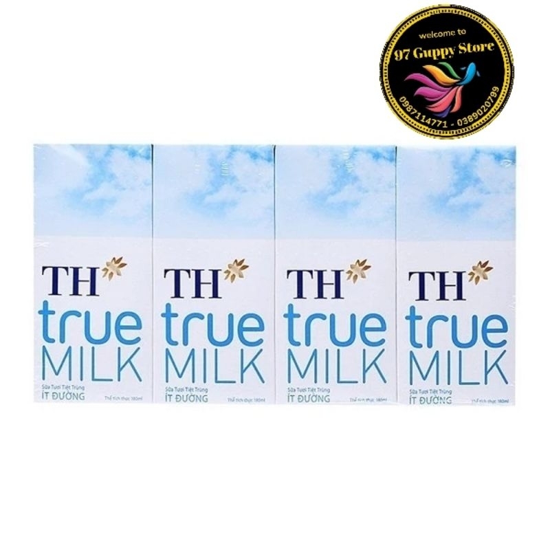 Lốc 4 hộp Sữa hộp TH True Milk 180ml | Shopee Việt Nam