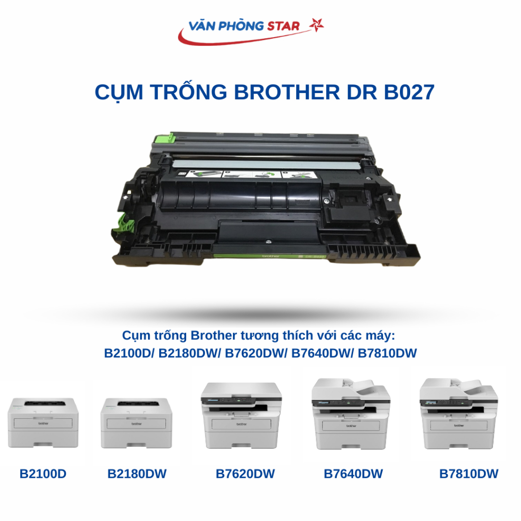 Cụm trống Brother DR B027 dùng cho máy in Brother B2100D/B2180DW ...