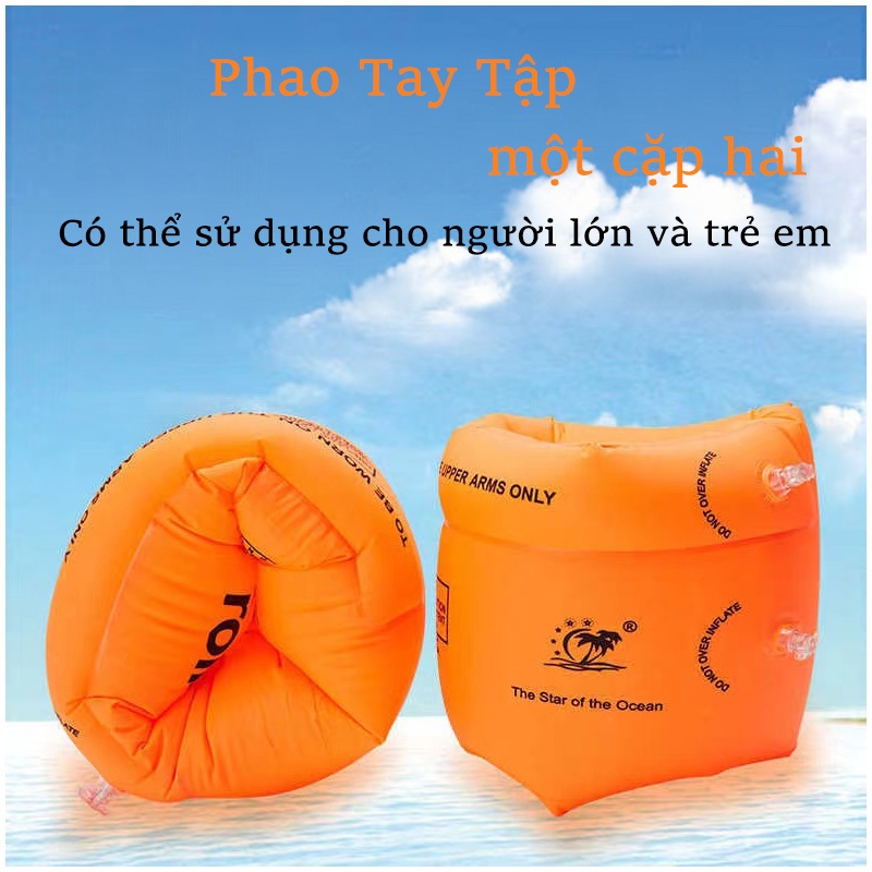 Set 2 chiếc phao tay cho bé và người lớn dễ dàng sử dụng, phao tay tập ...