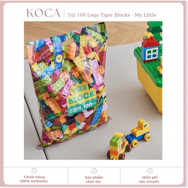 Đồ chơi xếp hình Tiger Blocks - My Little Tiger túi 100 miếng | Shopee ...