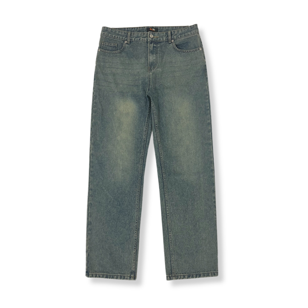 Quần Jean Nam H90 Dáng Suông Ống Đứng Unisex Chất Bò Không Co Giãn Cao ...