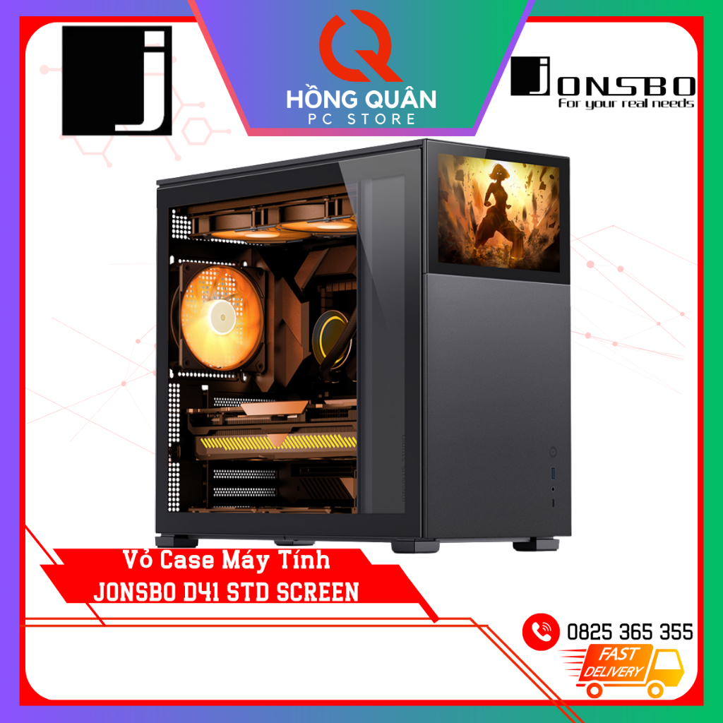 Vỏ Case JONSBO D41 STD SCREEN - Vỏ Case Mid Tower ATX Mặt Kính Có Màn ...