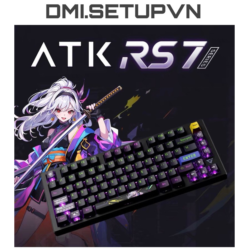 Bàn Phím ATK RS7 RGB Gaming Rapid Trigger - Gateron Magnetic Jade Switch - Quick Trigger 8K ...